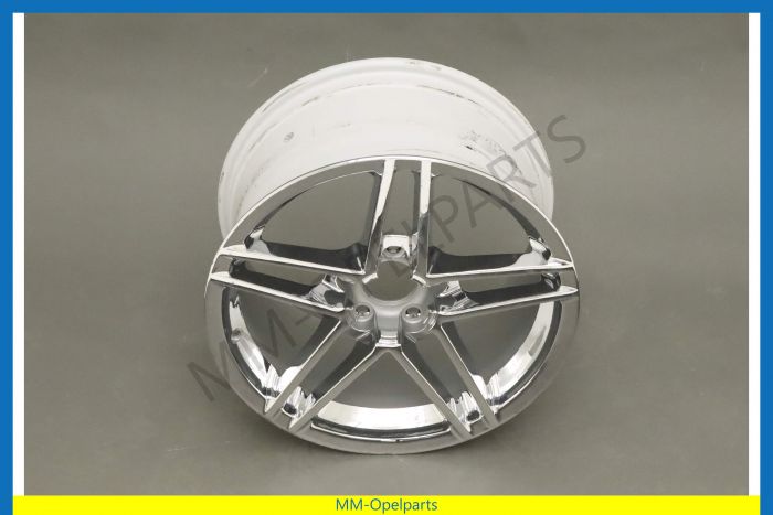 MM-Opelparts Wheel Rim, chrome Z06, 18x9.5Jx40, T-DOT AA-356, 9594354 / ...